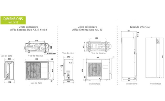 Pompe à chaleur aérothermie Alféa Extensa A.I. et Alféa Extensa Duo A.I.